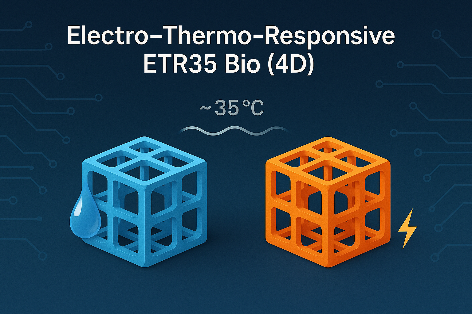 4Dresyn ETR35 Bio, Electro-Thermo-Responsive hydrogel 3D resin printab
